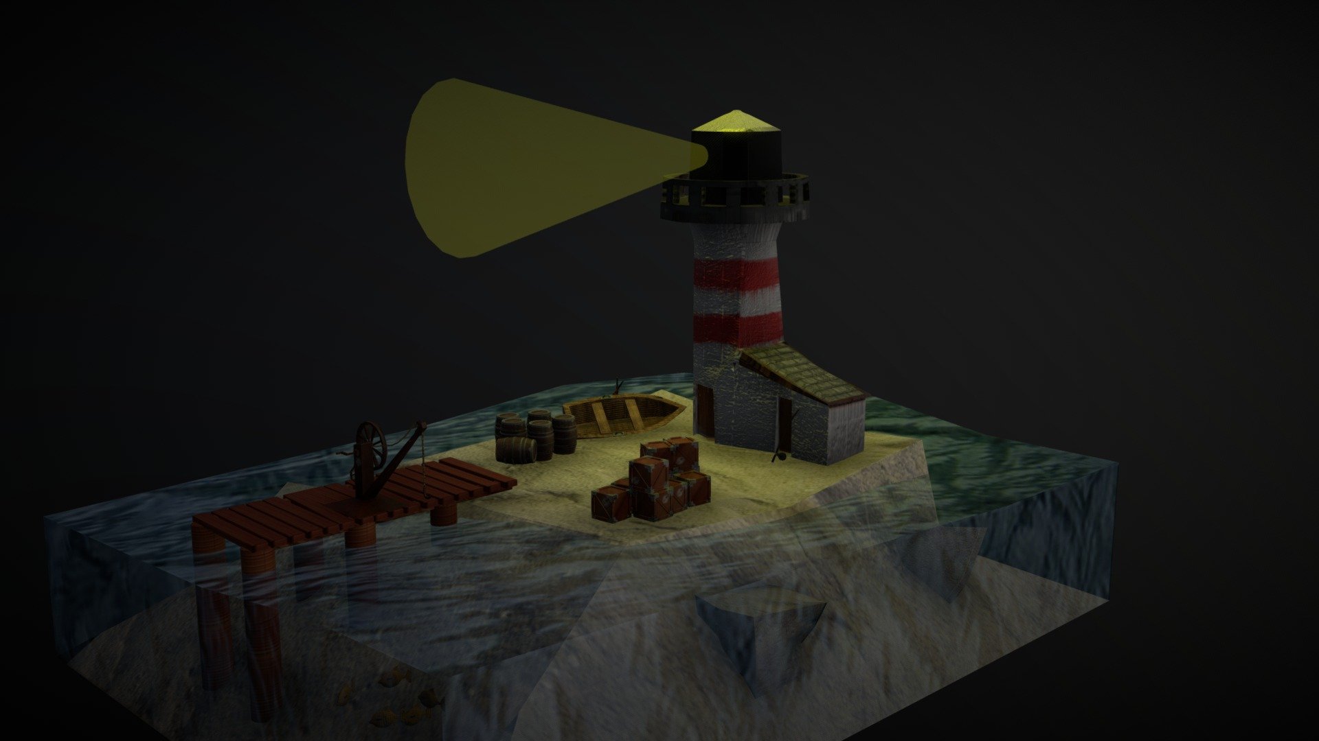 Lighthouse Diorama - 3D model by Logan Potter (@lpotter2) [adb4f5f ...