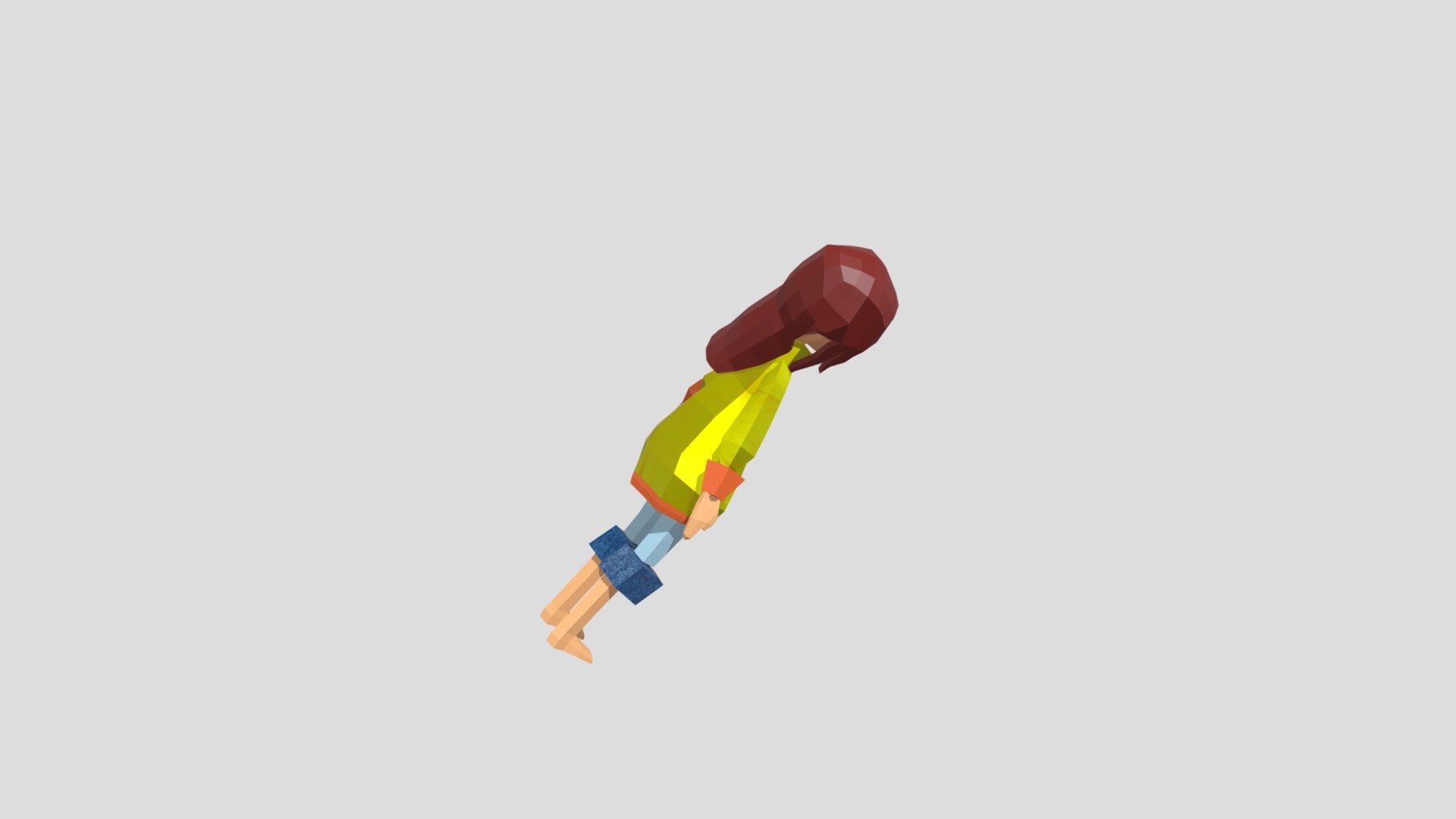 low poly girl - 3D model by Rom (@Romharel) [adb8a0d] - Sketchfab