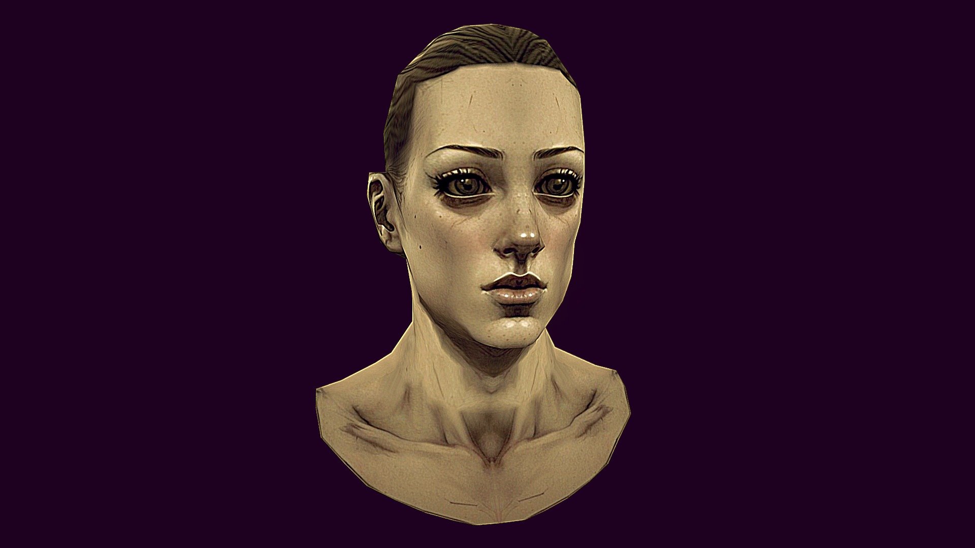 Noir Girl Portrait (Stylized Handpaint) - 3D model by the Georgeous ...