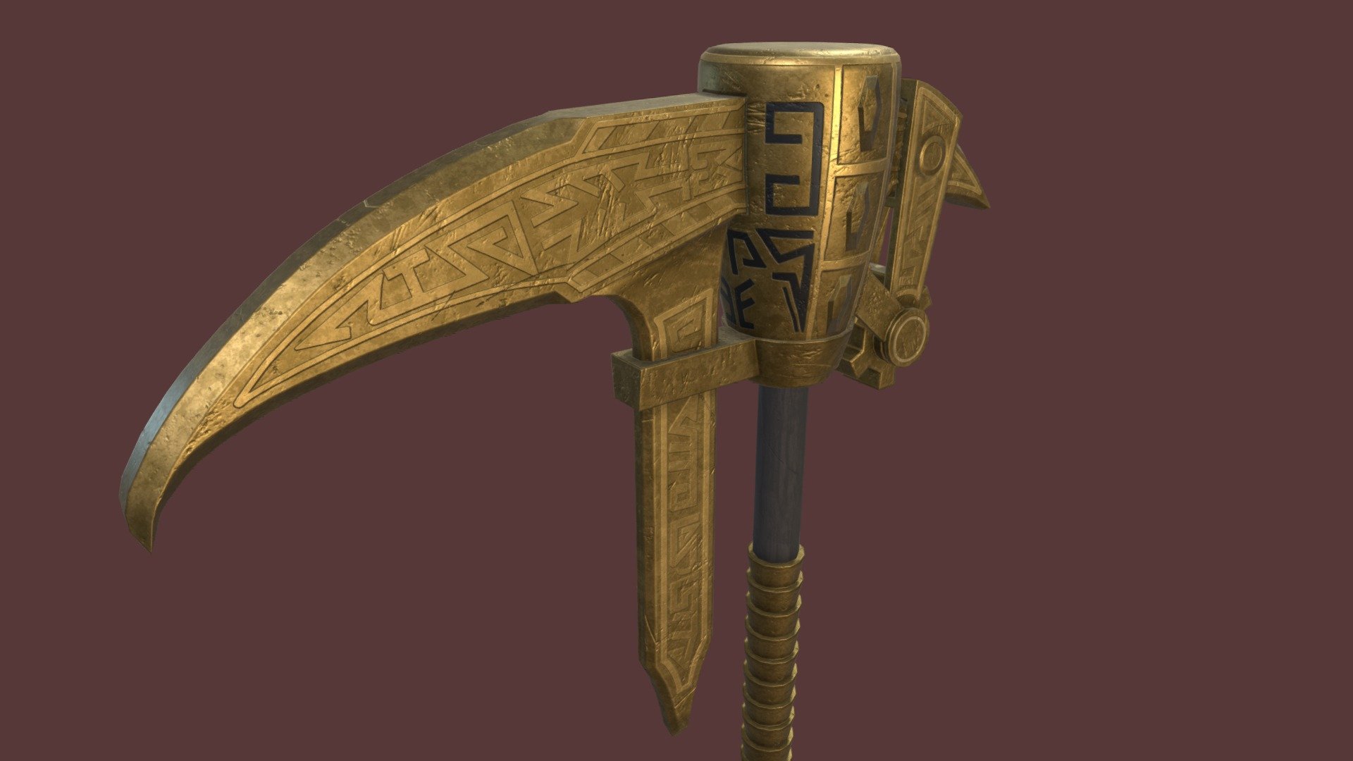 Skyrim Dwemer Battleaxe - 3D model by Ardocast [adbea21] - Sketchfab