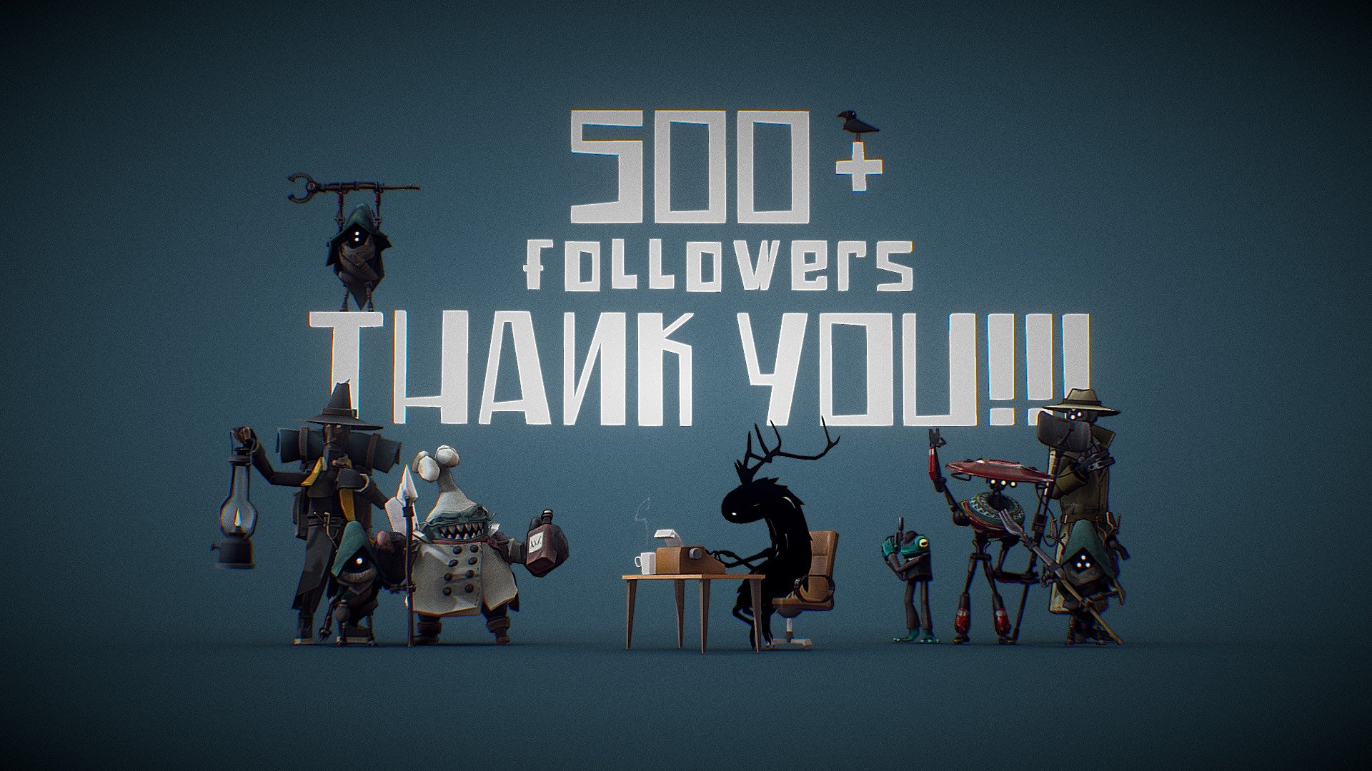 500 followers Thank you so much! - 3D model by SeanNicolas [adc0abd ...