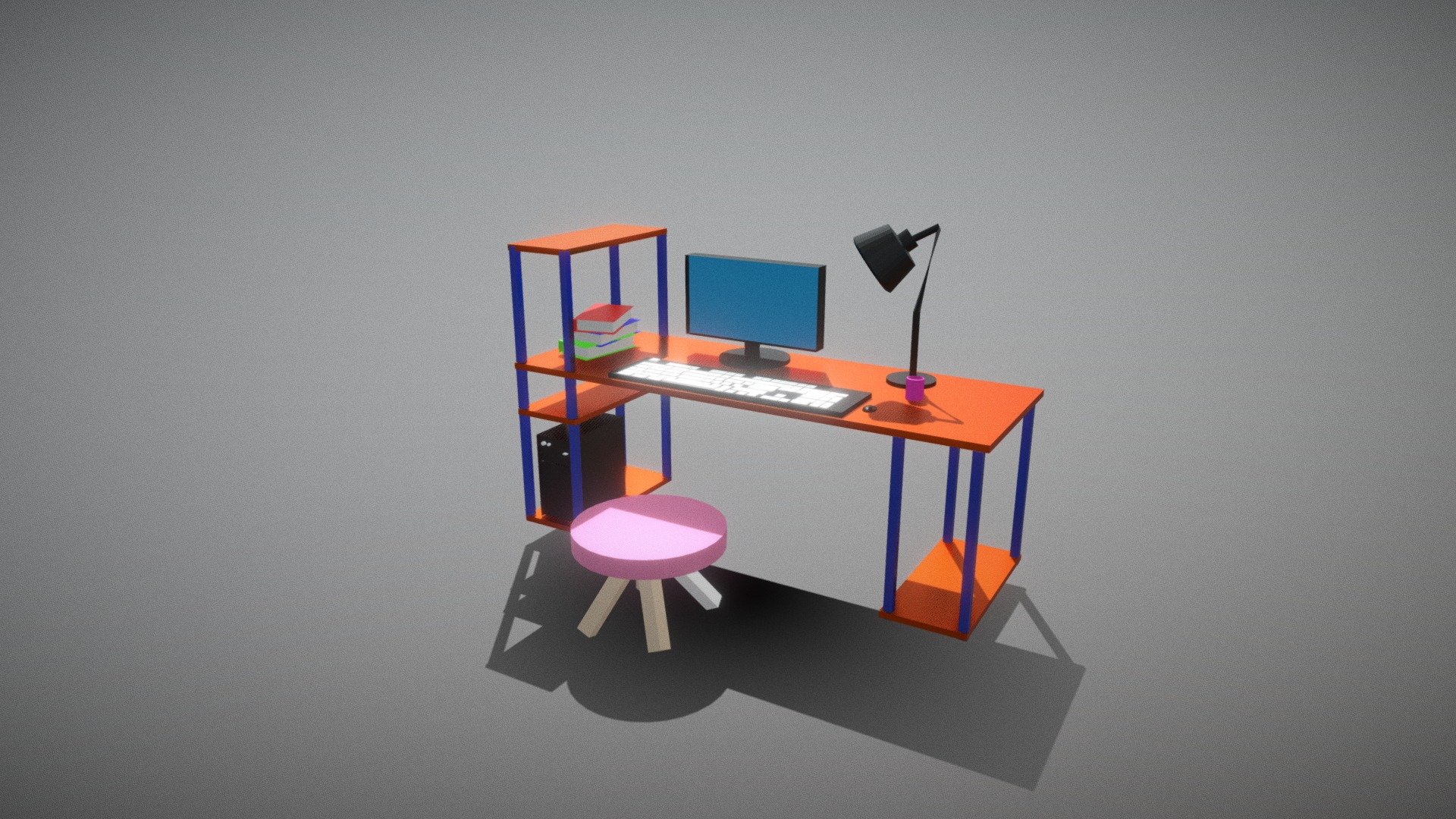 PC DESK - 3D model by Thaissa_Ferreira [adc2ce4] - Sketchfab