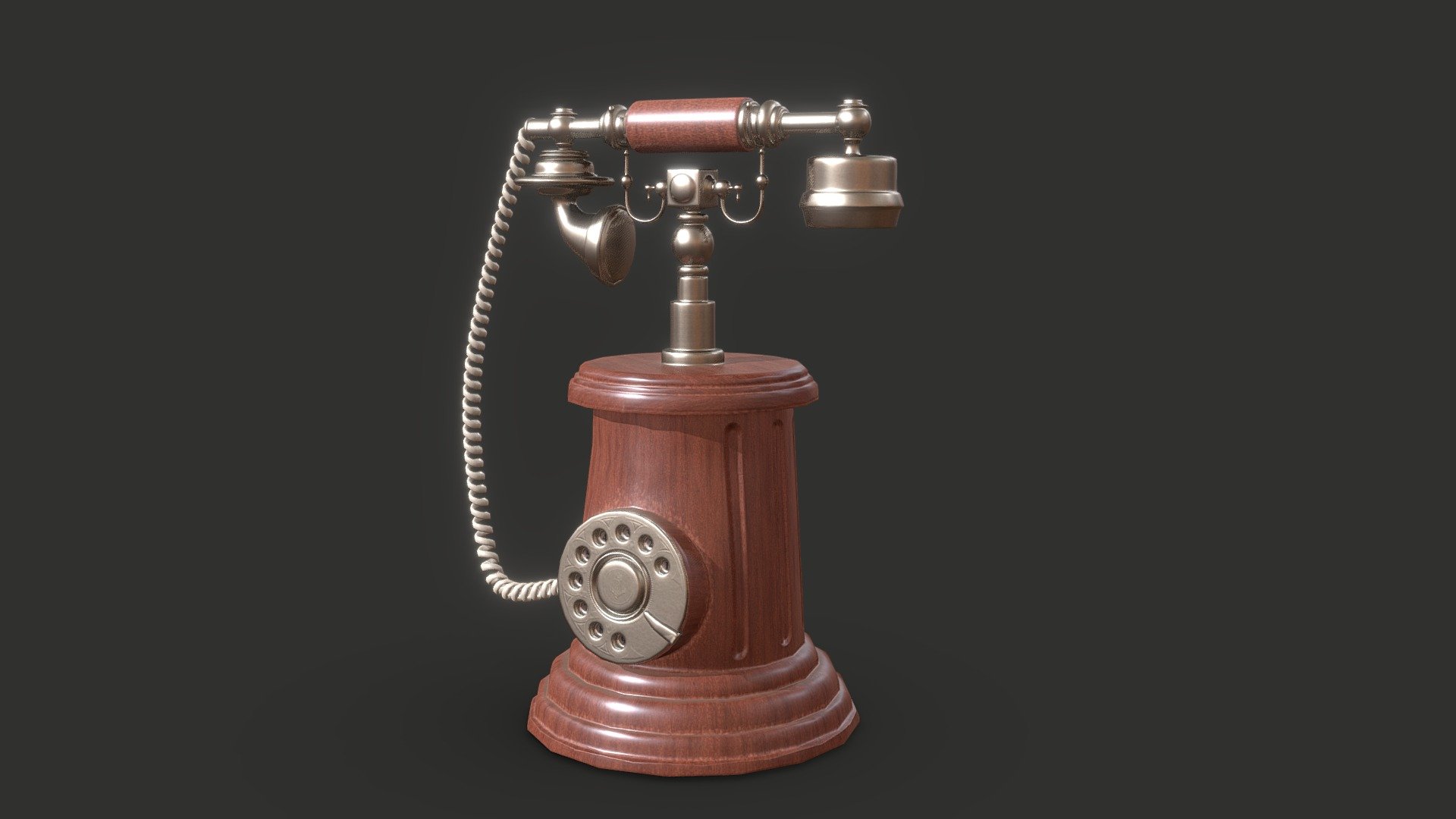 Vintage House Phone - Rigged model - 3D model by marcosalgado54 ...