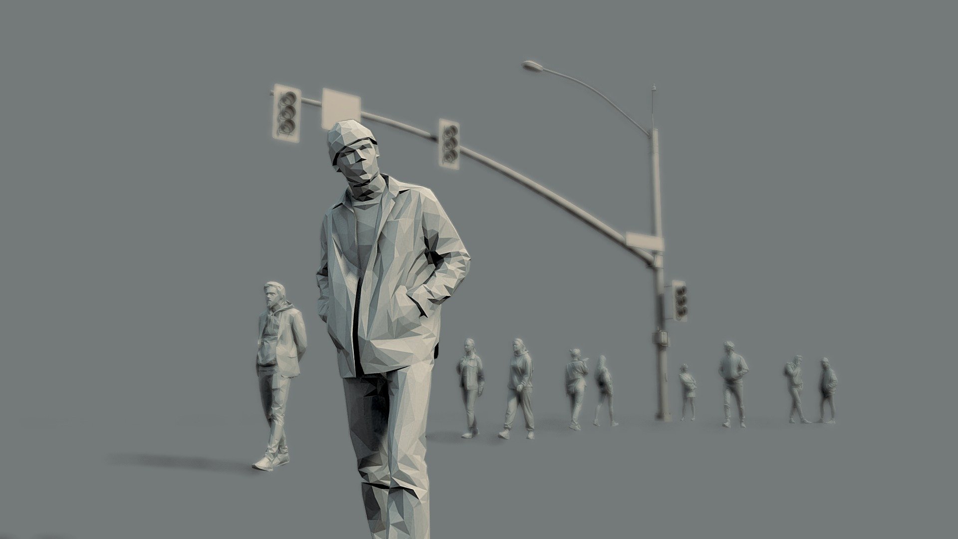 Сrossing the Intersection - 3D model by kanistra [adc44c4] - Sketchfab