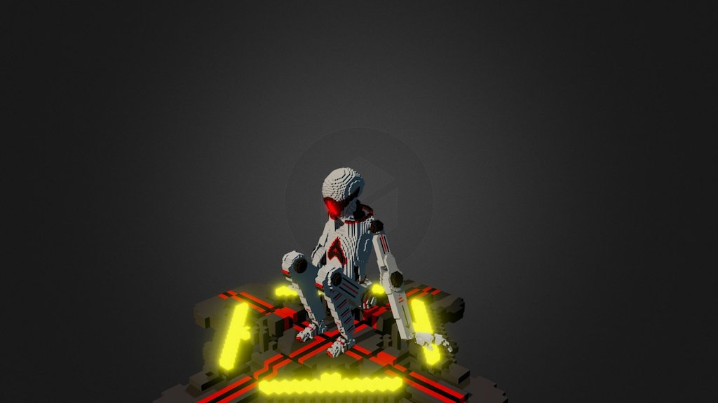 Robot Voxel - 3D model by Pascal T. Monette (@baltazo) [adc55c5 ...