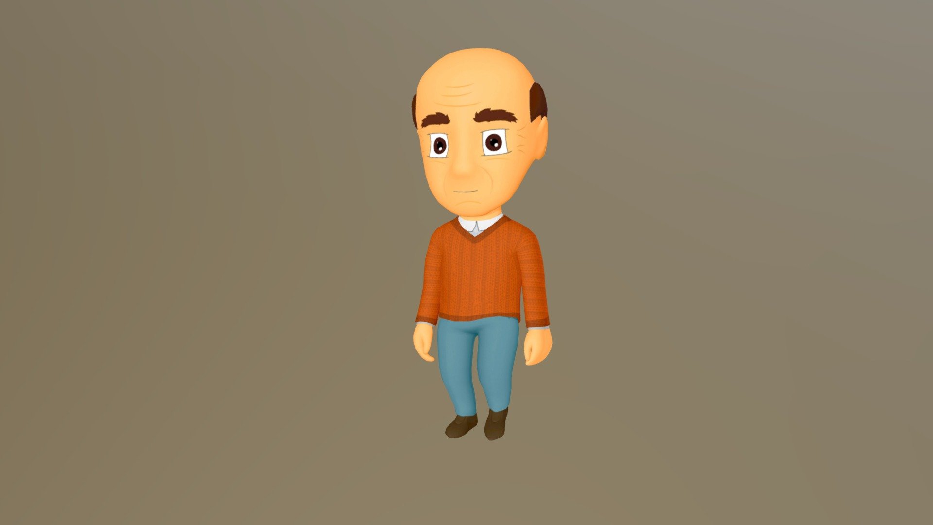 Oldman, chibi style, cartoon - 3D model by batman13 [adc5f78] - Sketchfab