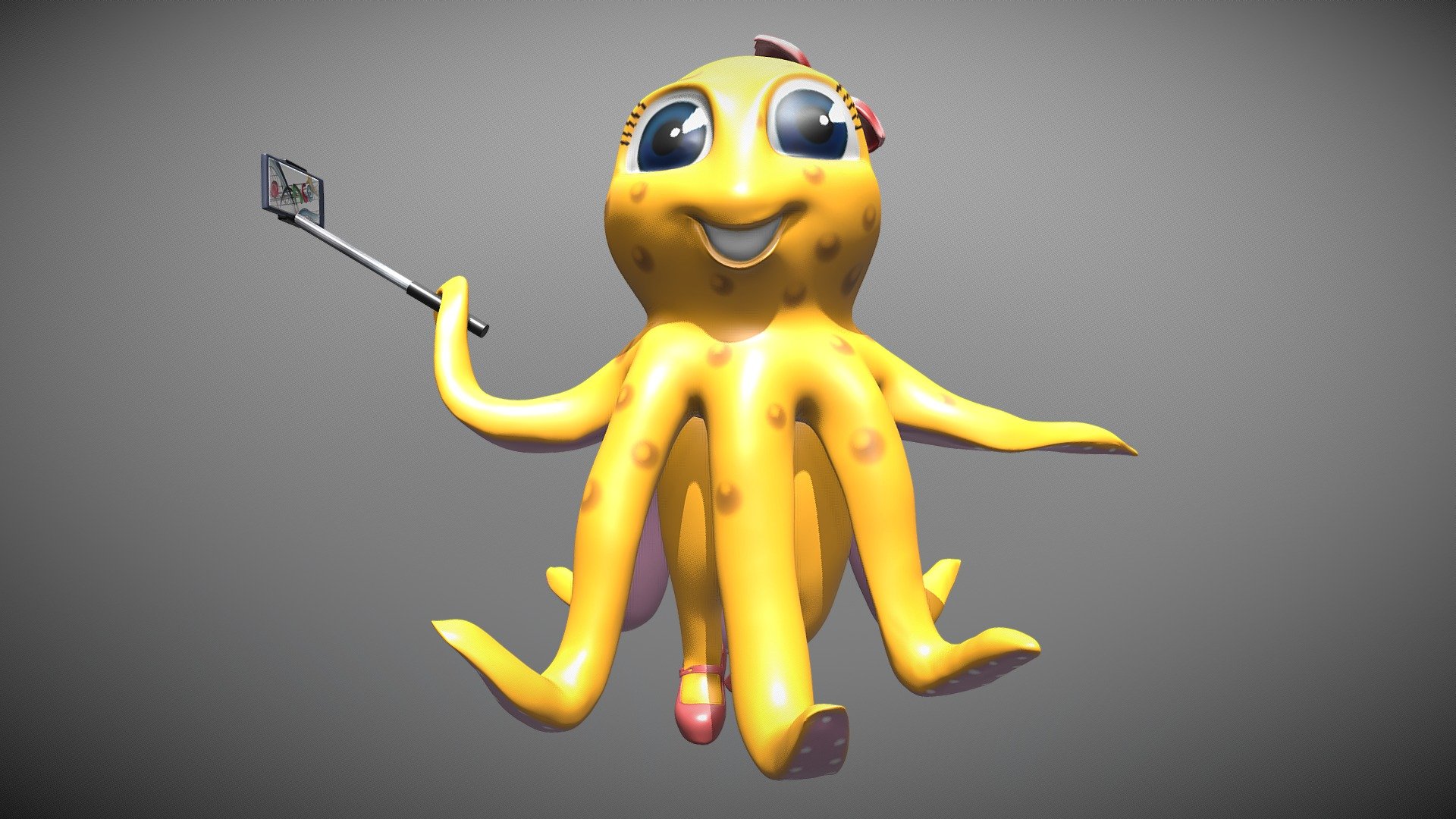 Maskot Octopus - 3D model by Verdant (@verdant.stu) [adc8cf5] - Sketchfab