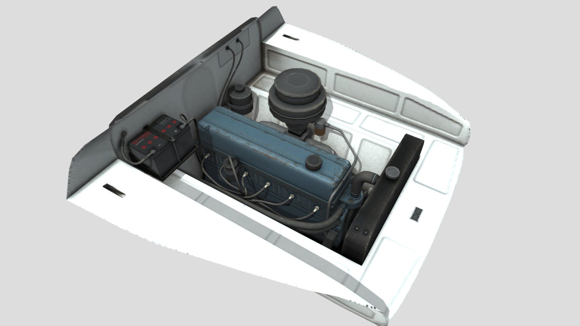 Chevy 235 CI engine - 3D model by midnight_coffee [adc9e56] - Sketchfab