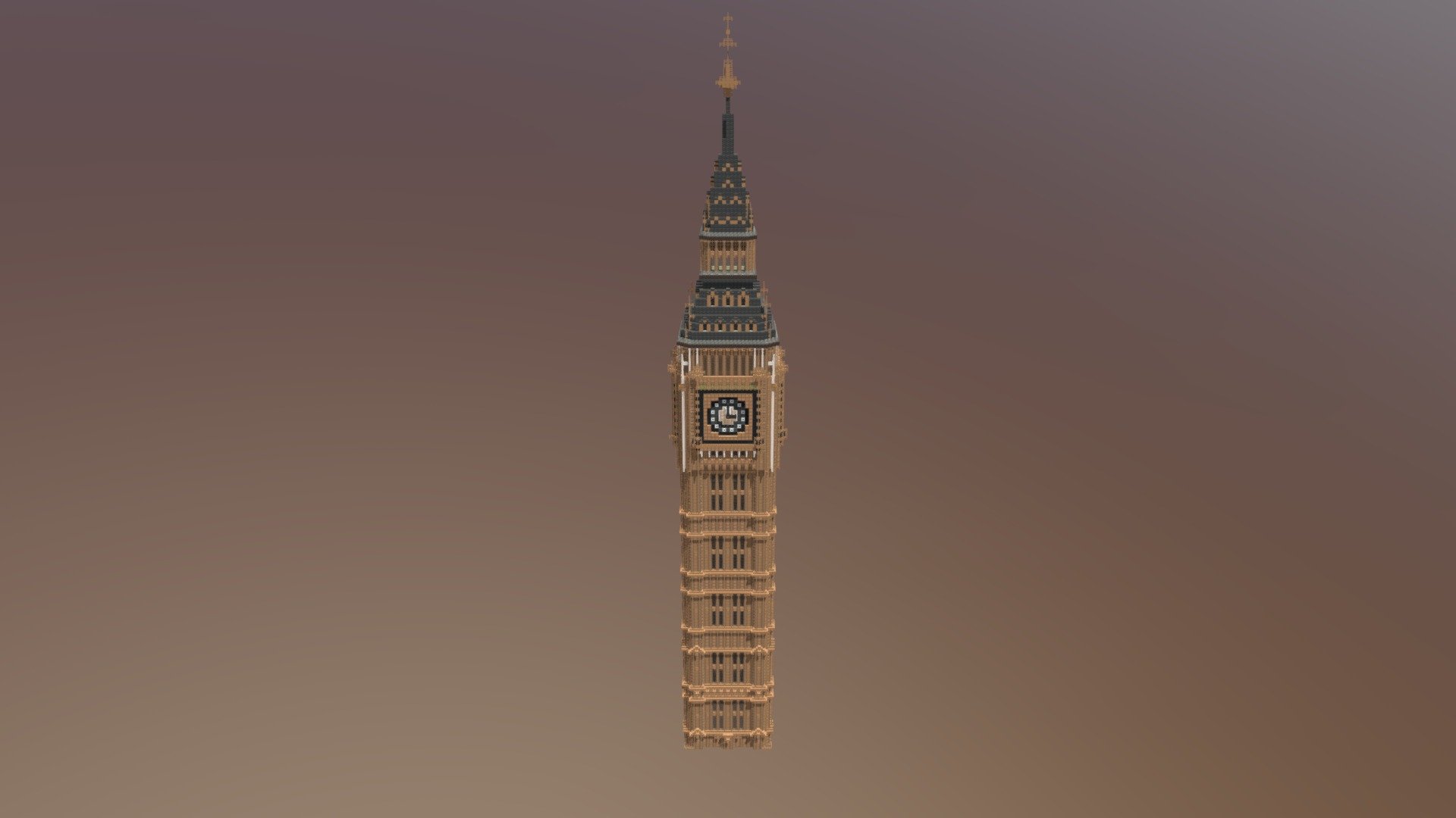 minecraft-big-ben - 3D model by trainfan1100 [adcb5a8] - Sketchfab