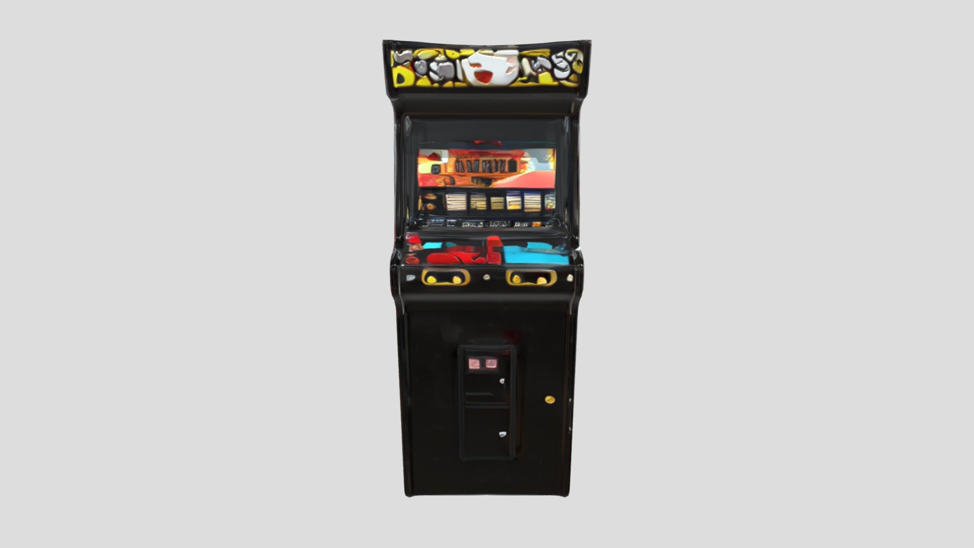 Retro arcade game machine with comic decoration - 3D model by kiyota701 ...