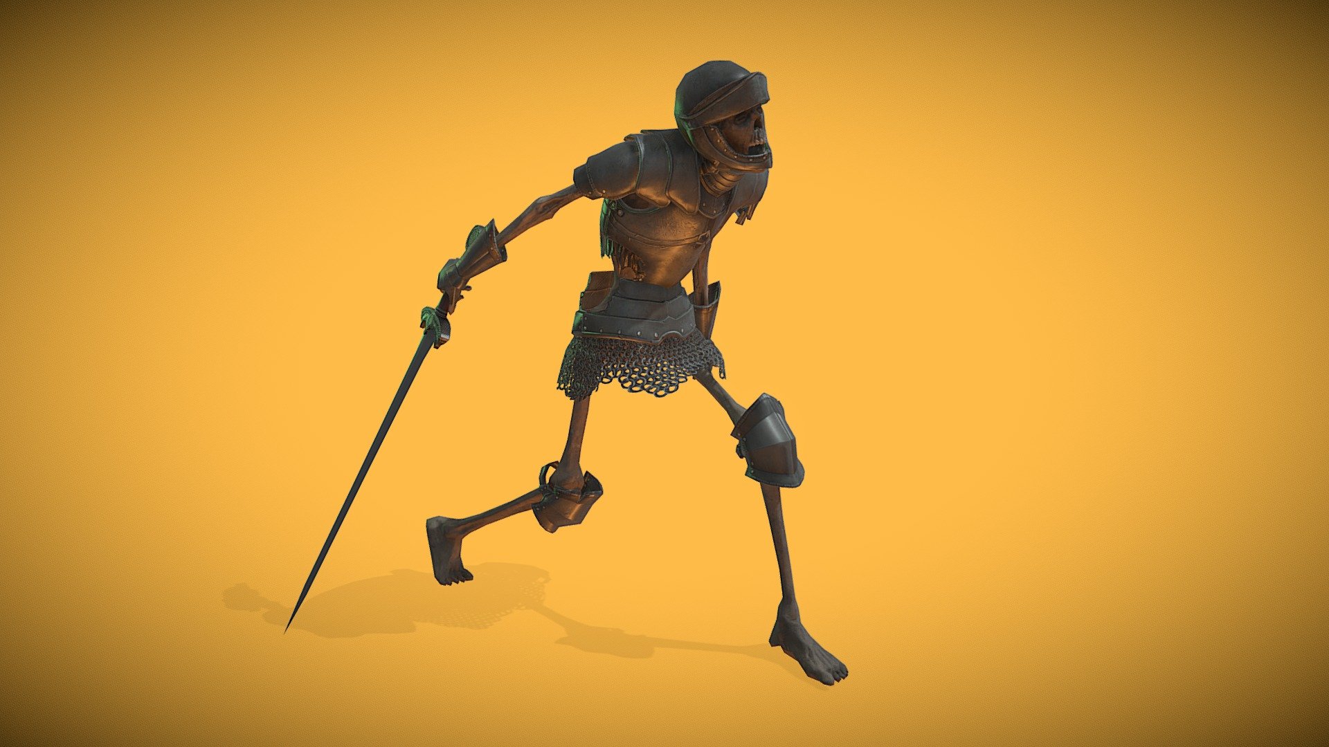 Skeleton Zombie Soldier 2 - 3D model by 3030 Games (@3030games ...