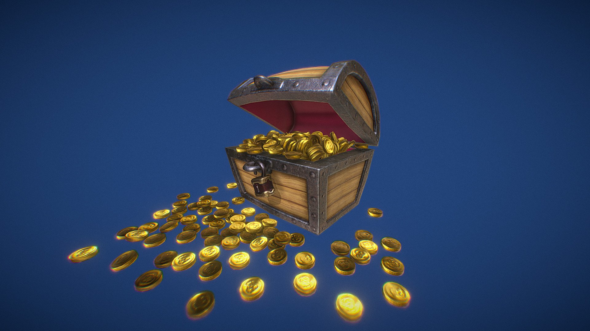 Dungeon Treasure Chest - 3D model by e.perinelli [add53e0] - Sketchfab