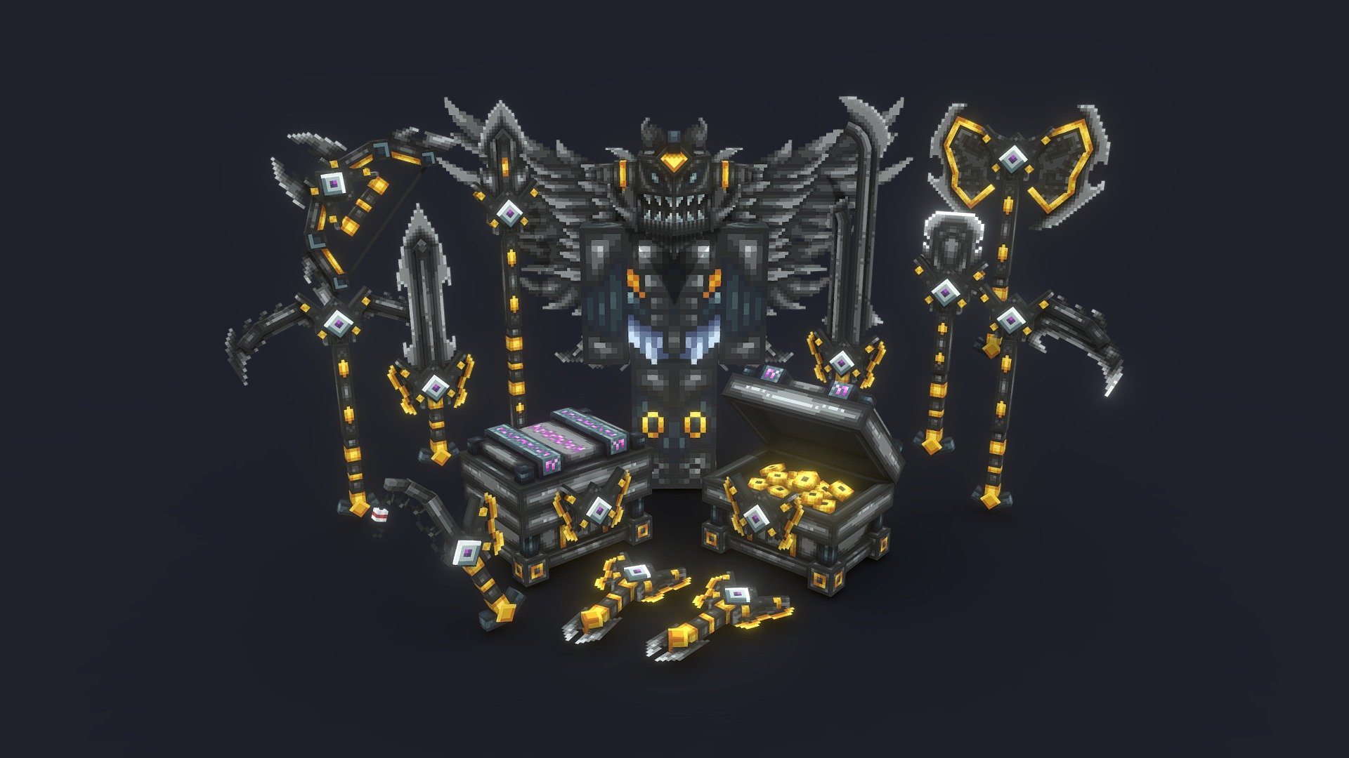 Dark Knight Set - 3D model by Polygony (@polygonymc) [add9c49] - Sketchfab