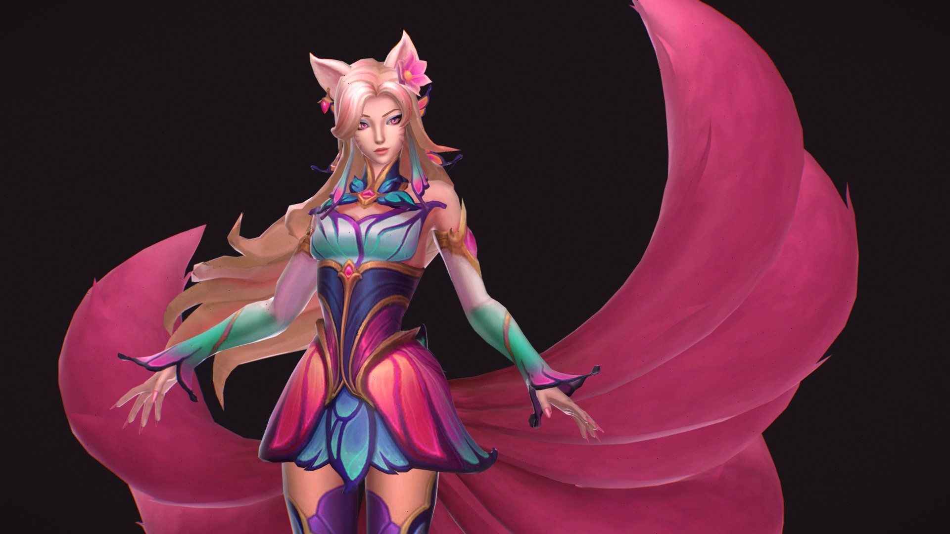 Faerie Court Ahri - Custom Skin - 3D model by adrigowon (@adrigowon.) [addbc97] - Sketchfab