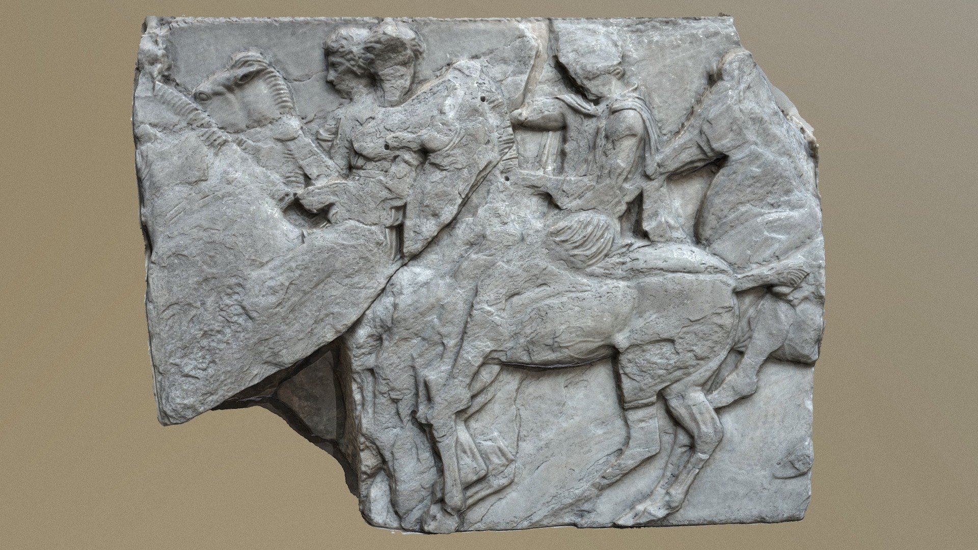 The Parthenon Frieze. Block N XLV - Download Free 3D model by ...