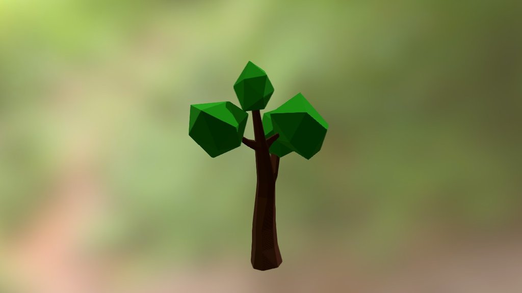 Low Poly Leafed Tree - 3D model by alexandcoats [addc471] - Sketchfab