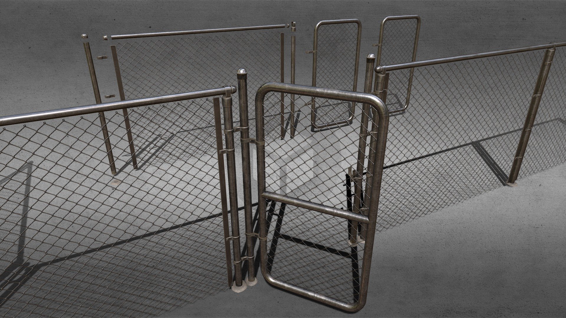 Modular Chain Link Fence - Buy Royalty Free 3D model by CleanCraft3D ...