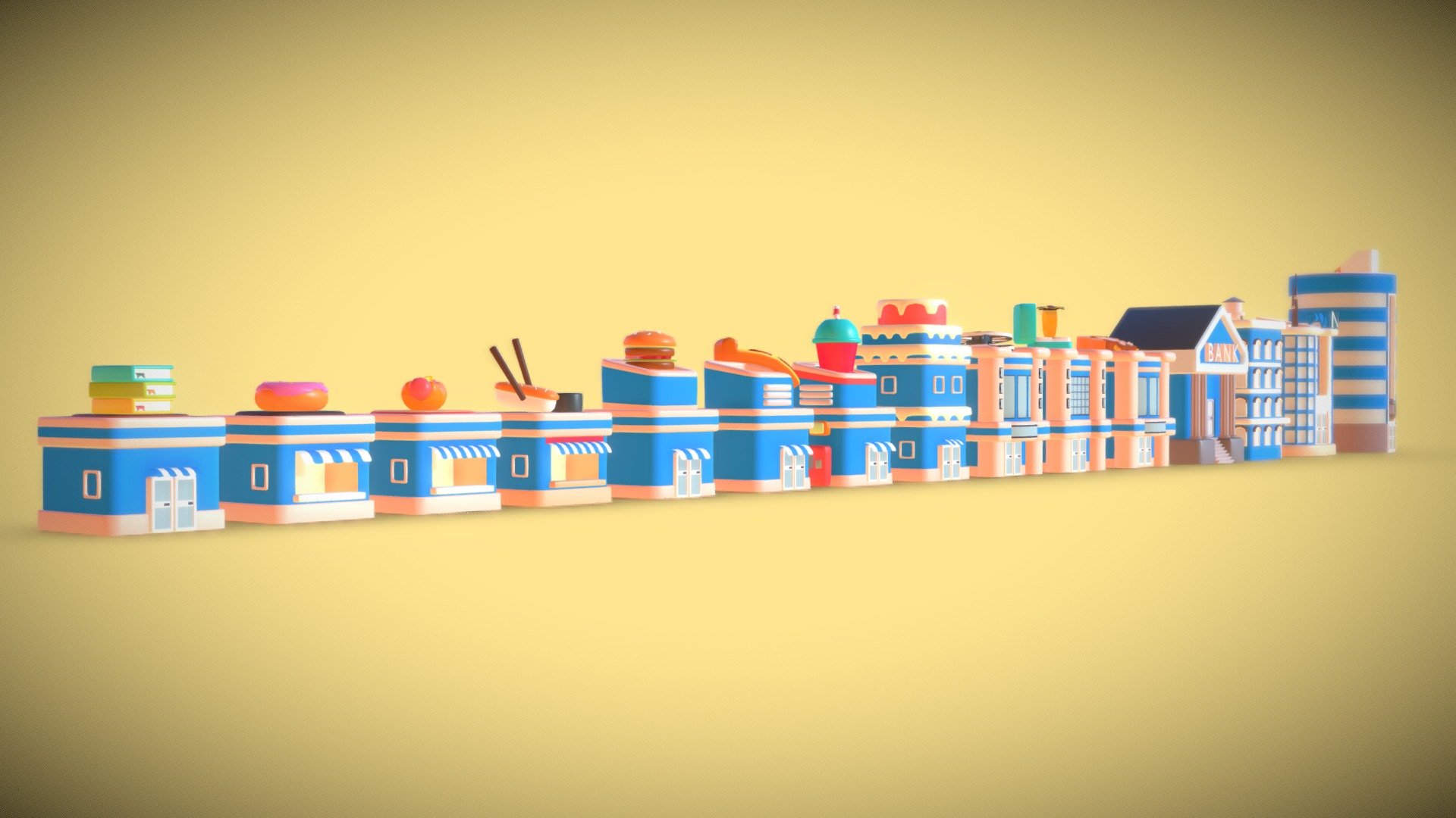 business building collection - 3D model by Karunesh Vihol (@karunesh ...