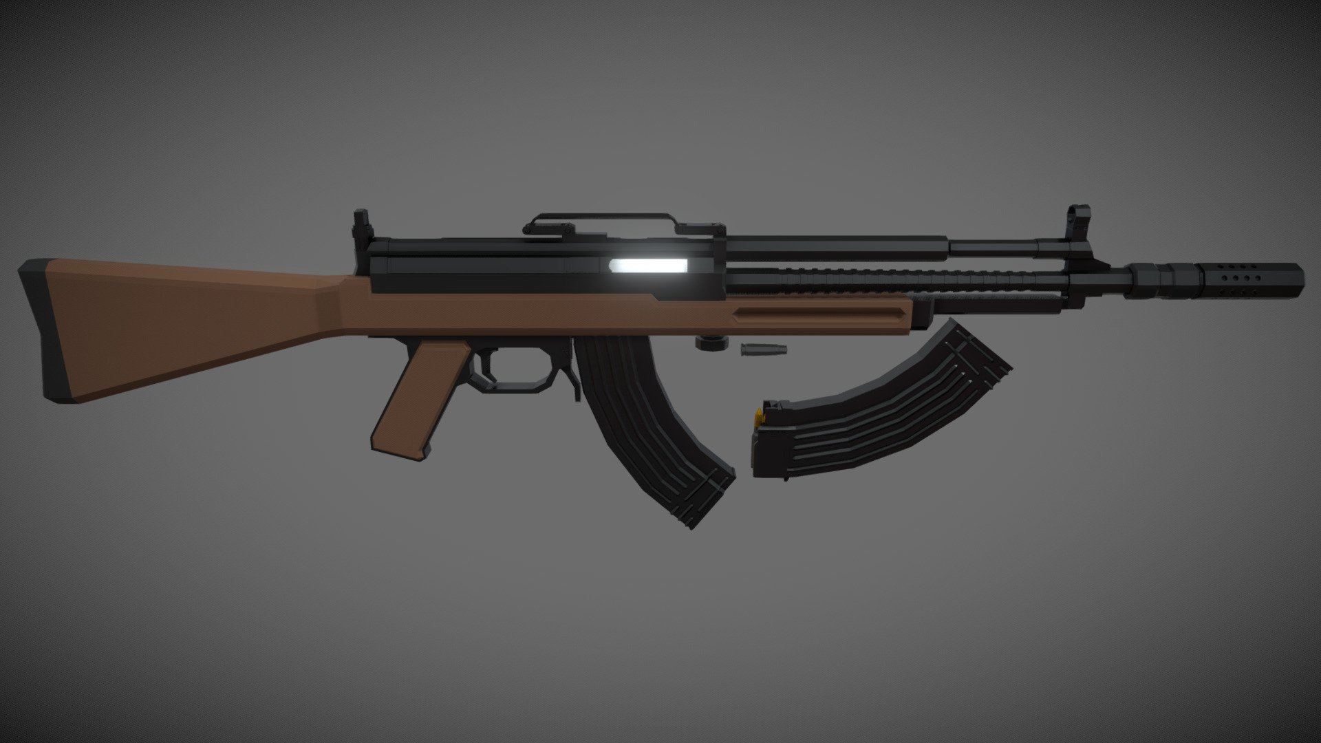 low-poly Madsen LAR M43 - 3D model by D_U (@DU1701) [addf704] - Sketchfab