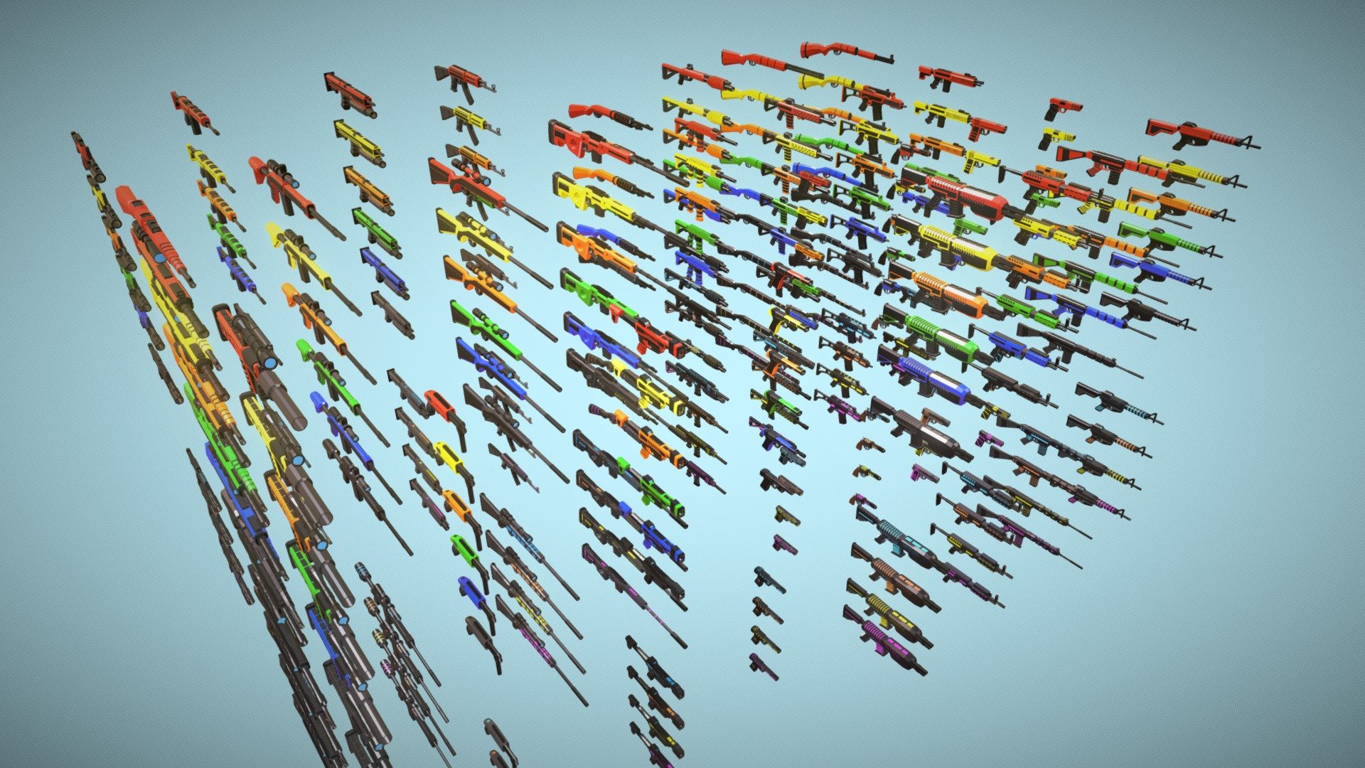 Low poly Stylized Gun Bundle Pack - 3D model by LimitLessDev [ade1eb0 ...