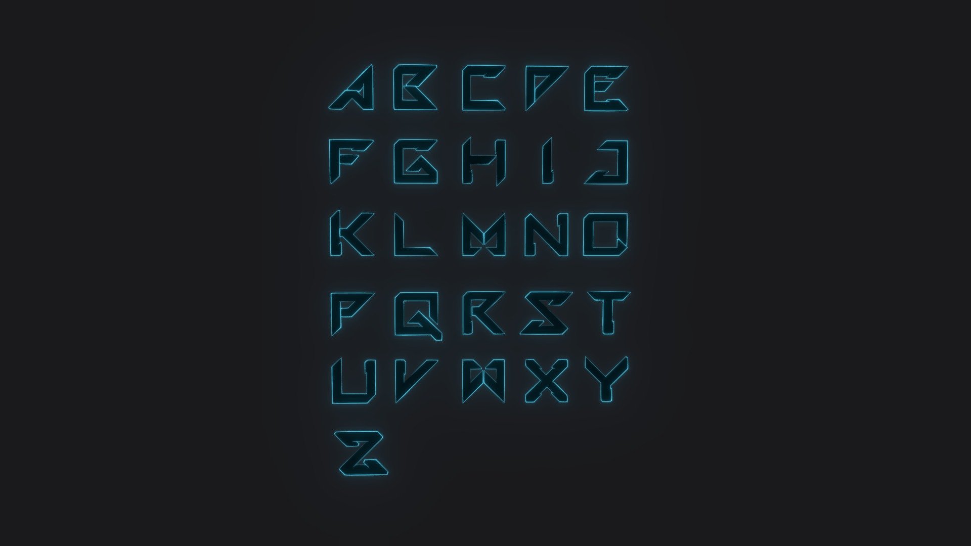 Cyberpunk Font - Download Free 3D model by carlin.chu [ade3845] - Sketchfab