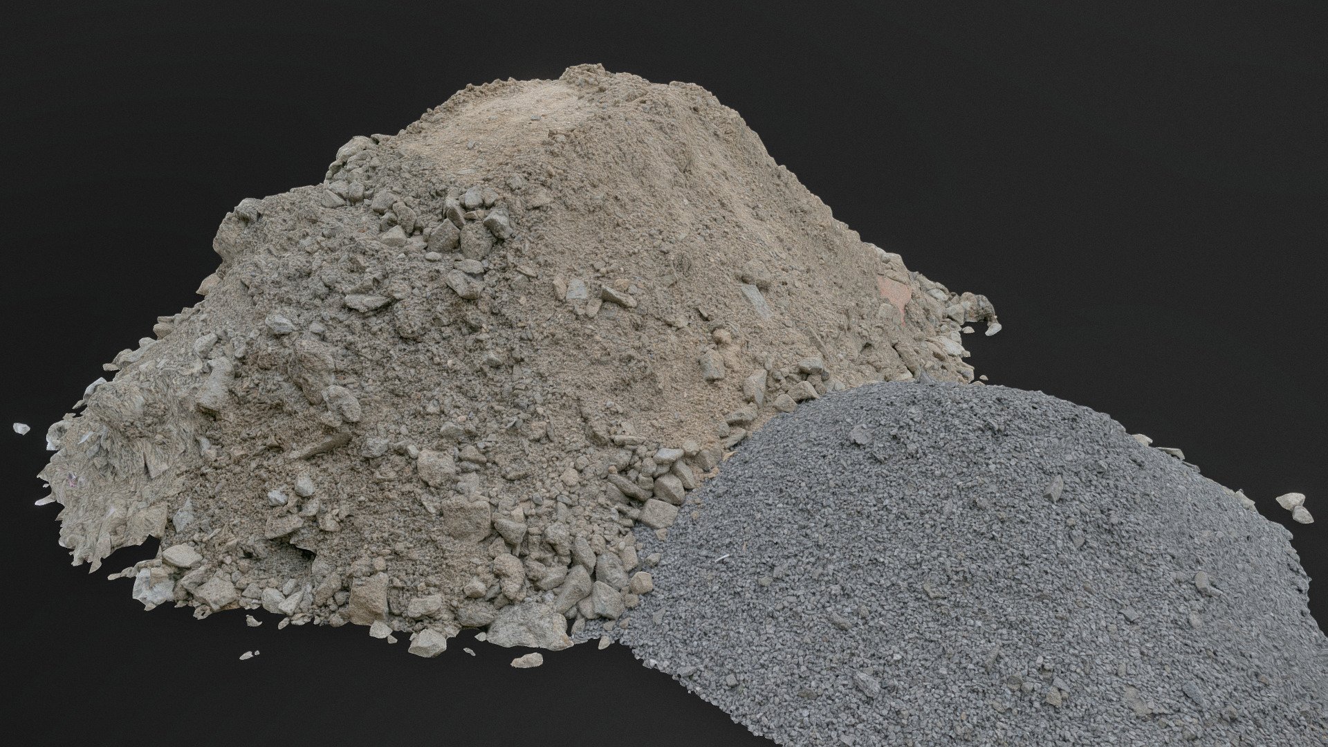 Two construction material piles - Buy Royalty Free 3D model by ...