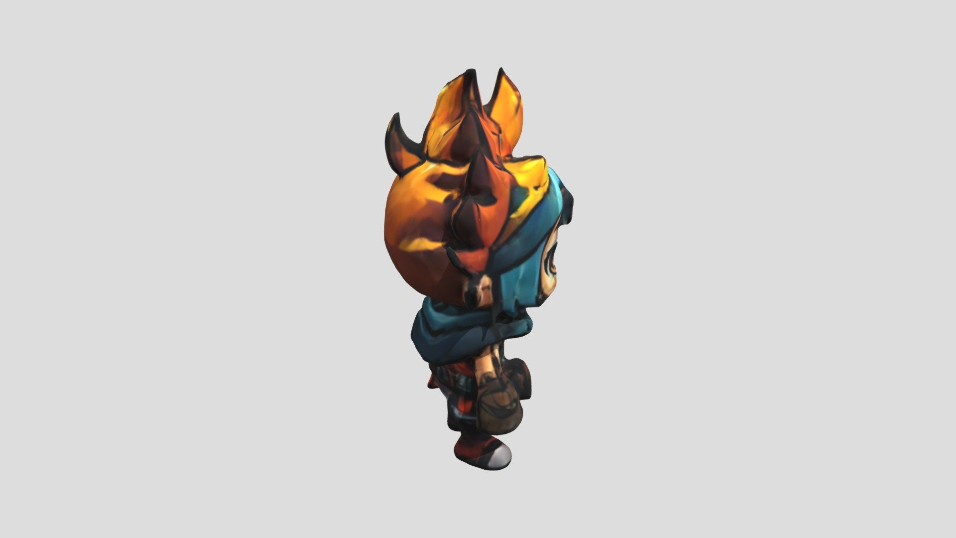 Chibi sprite warrior sticker with a friendly smi - Download Free 3D ...