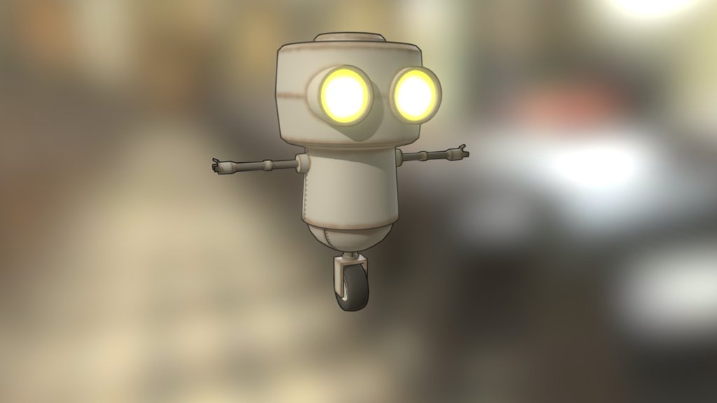Cartoonish Robot - 3D model by Signekatt [ade5e3c] - Sketchfab