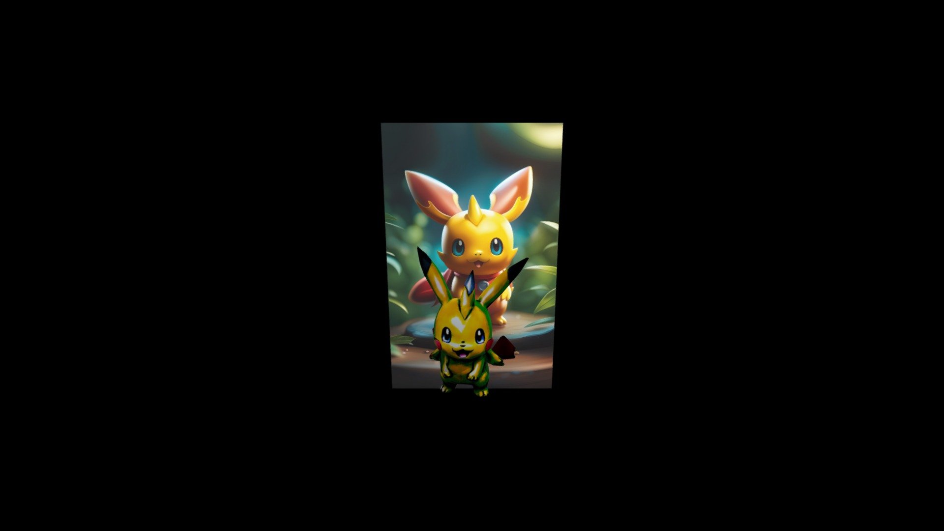 pokemon pikachu is standing on a platform in th - Download Free 3D ...