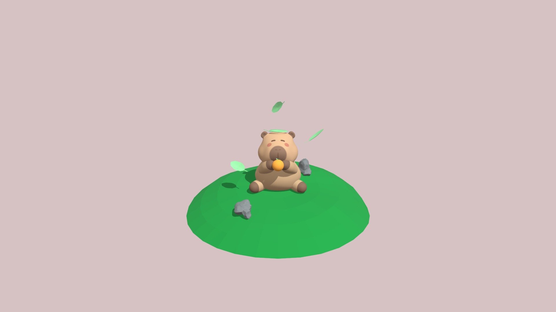Capybara ₍ᐢ-(ｪ)-ᐢ₎ - 3D model by ChiaraK [adef305] - Sketchfab