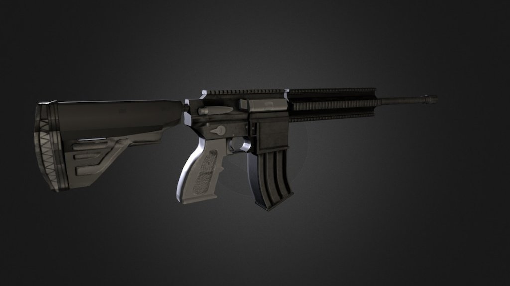 Assault Rifle - 3D model by JeDariusWalker [adef9ba] - Sketchfab
