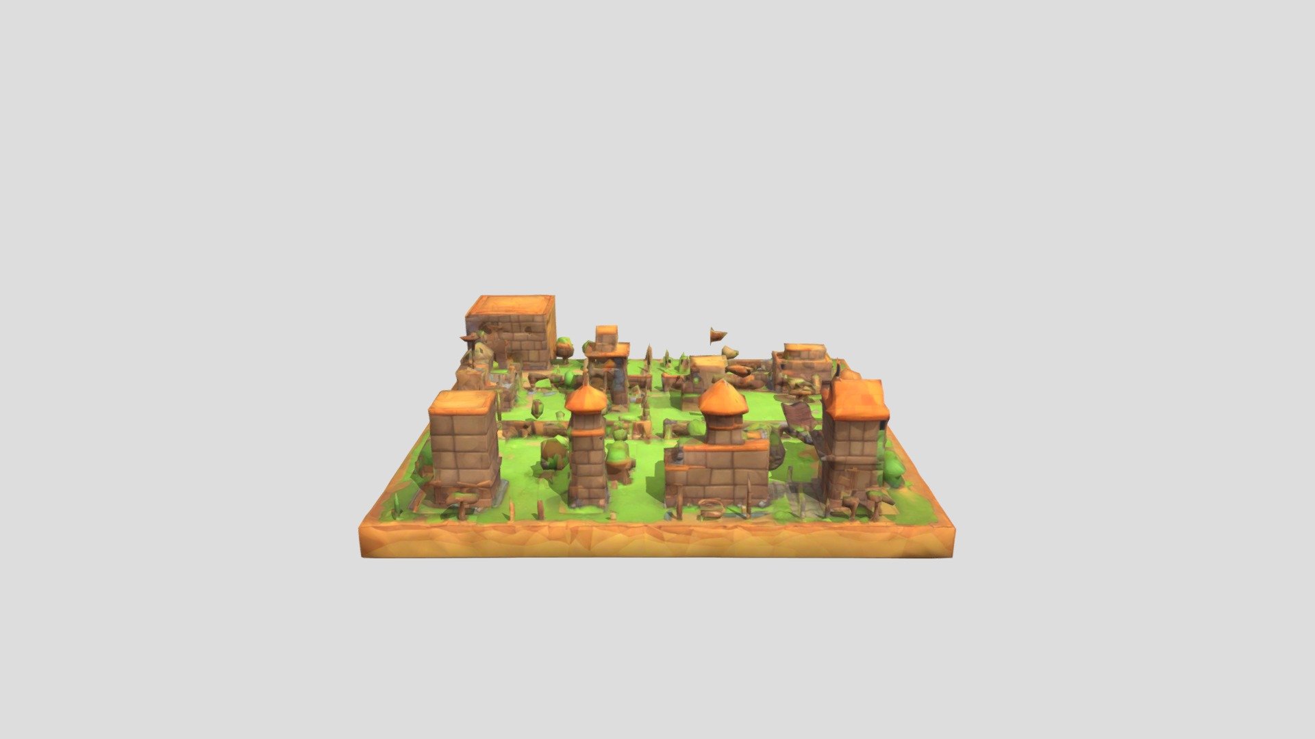 Generate a game 2D game map - 3D model by Frank (@hackudogaming1 ...