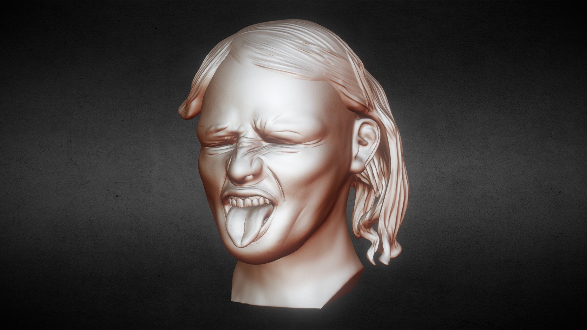Day 10 Girl Disgust Expression #Sculptjanuary18 - Buy Royalty Free 3D ...