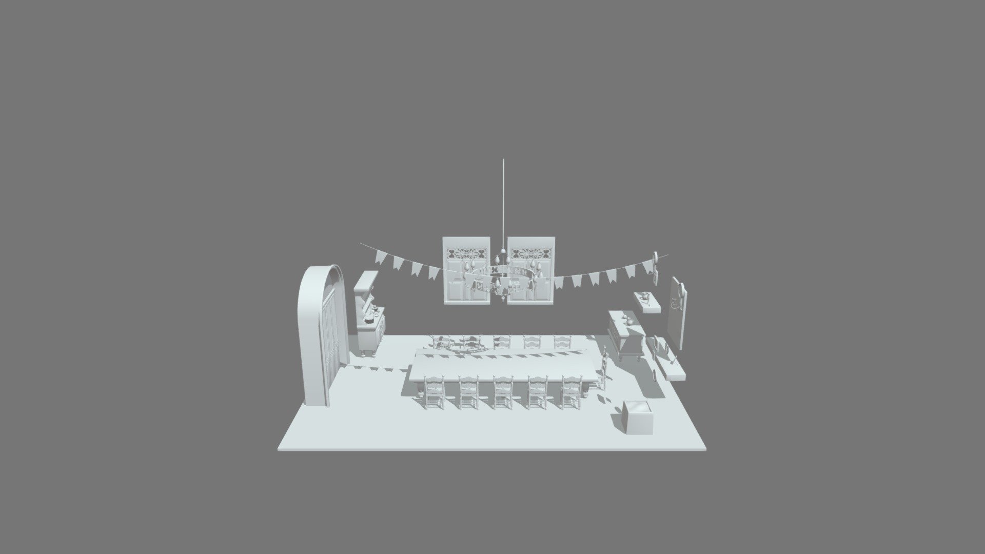 Dining Room's Assets - 3D model by Yas0pp_ [adf7a5d] - Sketchfab