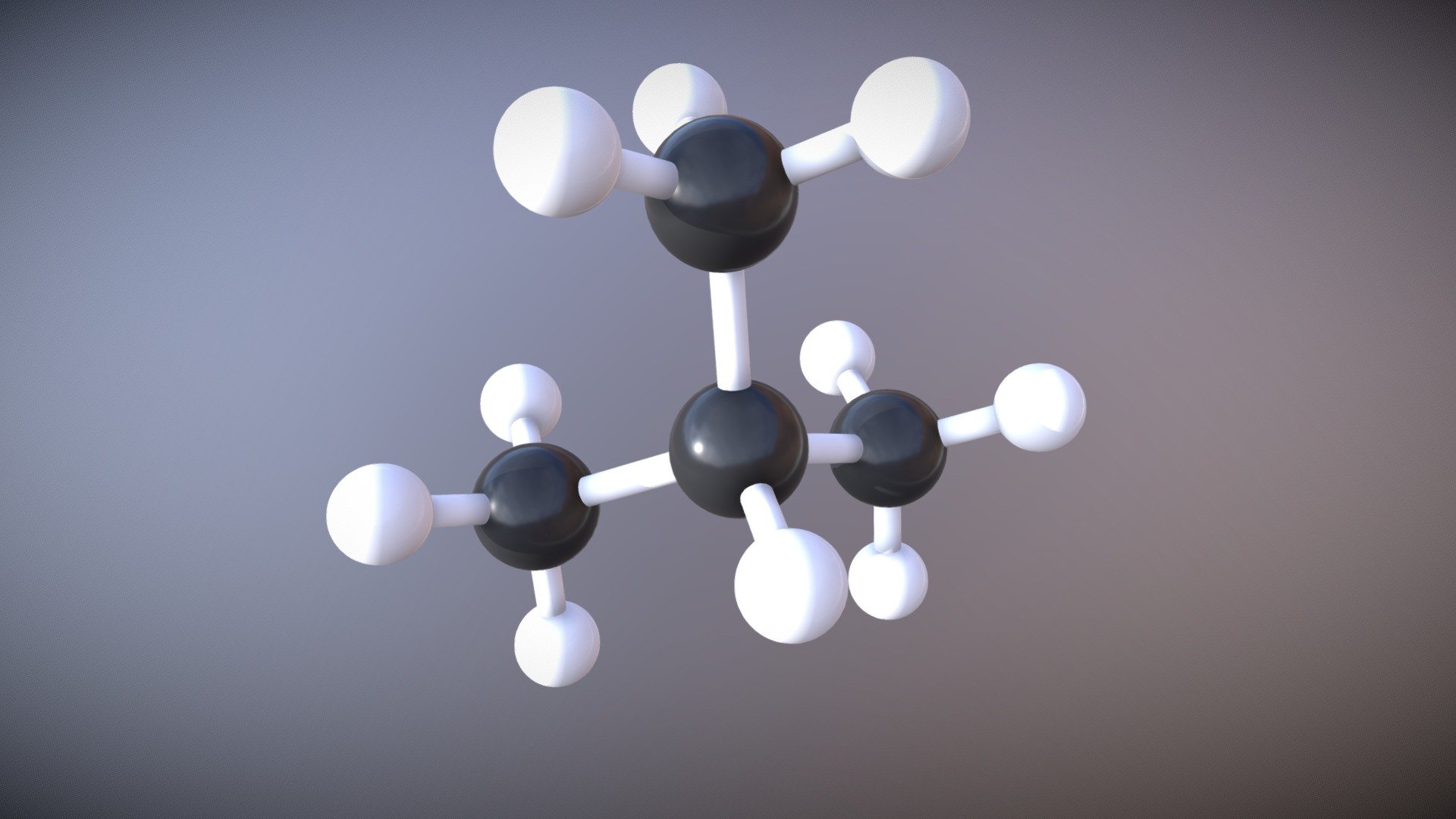 2-metilpropan - 3D model by e-sfera (@skolskaknjiga) [adf9482] - Sketchfab
