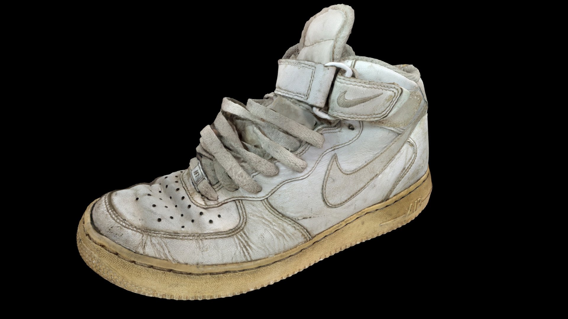 NIKE AF1 Air Force 1 white Mid sneaker SCAN - Buy Royalty Free 3D model ...
