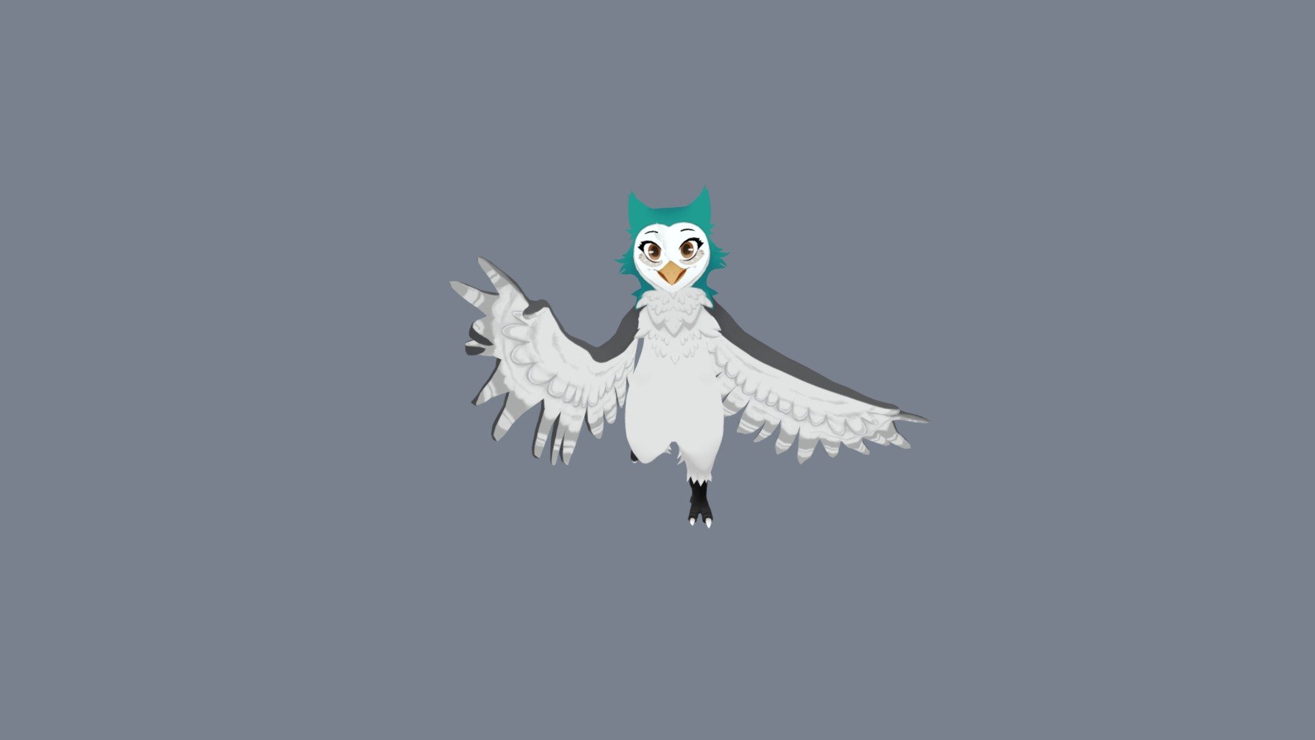 Teal Owl - 3D model by Carly.Simmons [adfd203] - Sketchfab