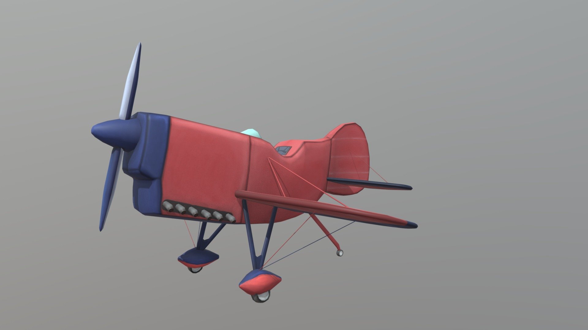 Stylized Airplane - Brown B-2 Racer - 3D model by Cato.Adriaensen ...