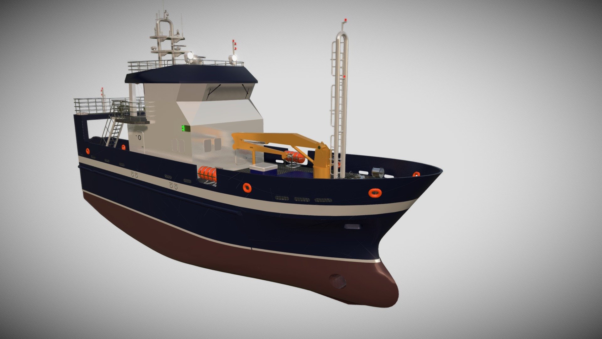 Fishing Vessel - Download Free 3D model by Carlos.Maciel [ae06473 ...