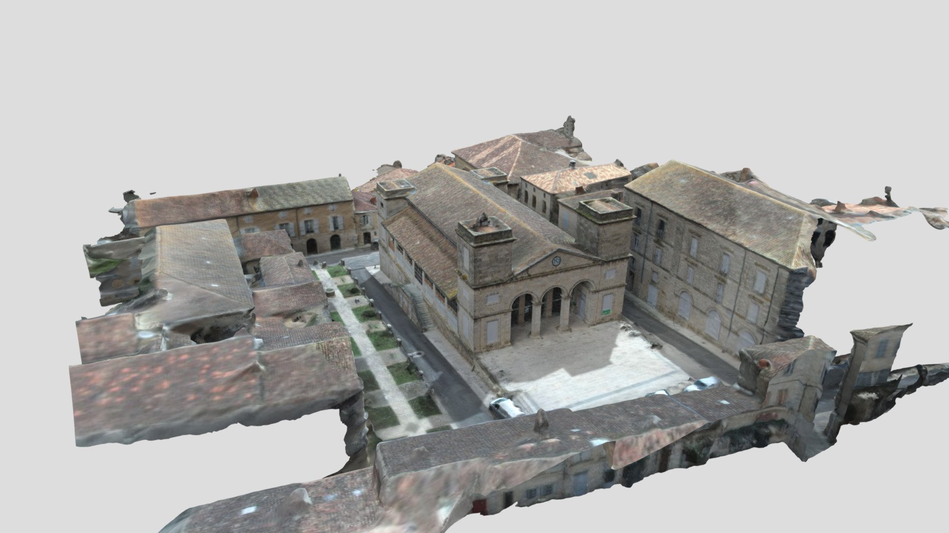 Halle Au Grains - Lectoure - 3D model by Yveldrones [ae08fbb] - Sketchfab