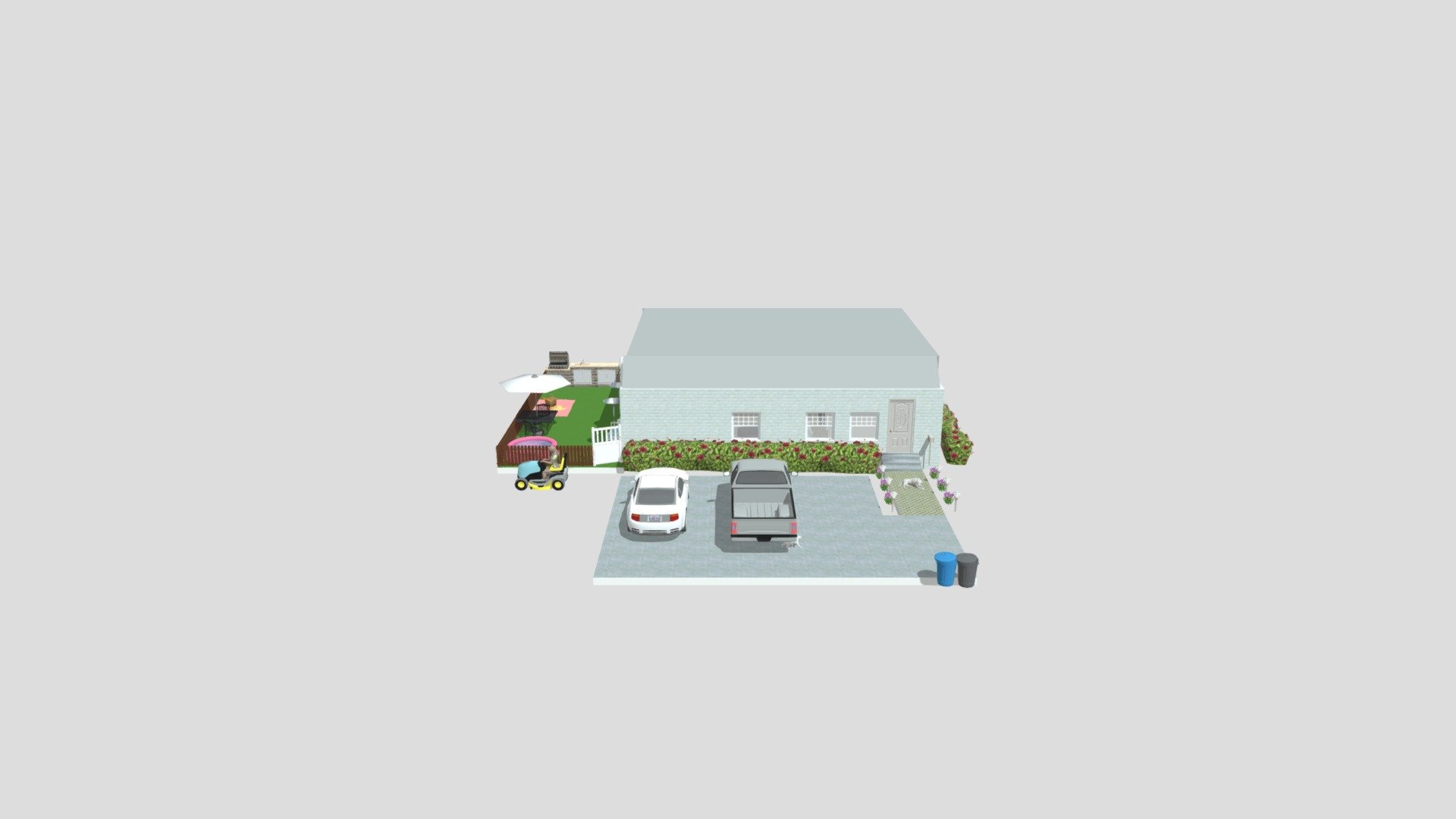 Cute House - Download Free 3D model by Home Design 3D (@homedesign3d ...