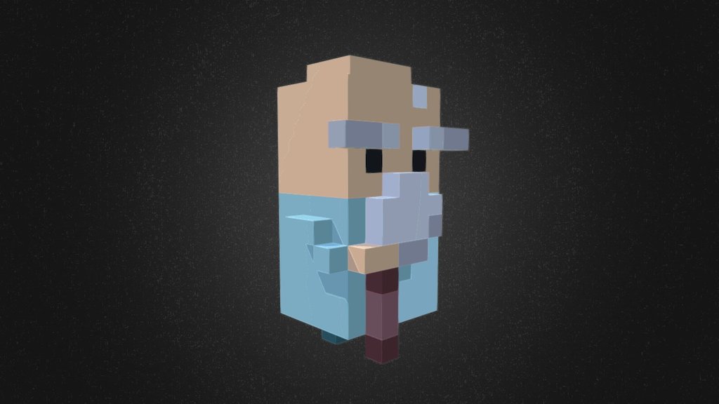 Old character 3d voxel style - 3D model by PhucBuiDuc [ae0d511] - Sketchfab