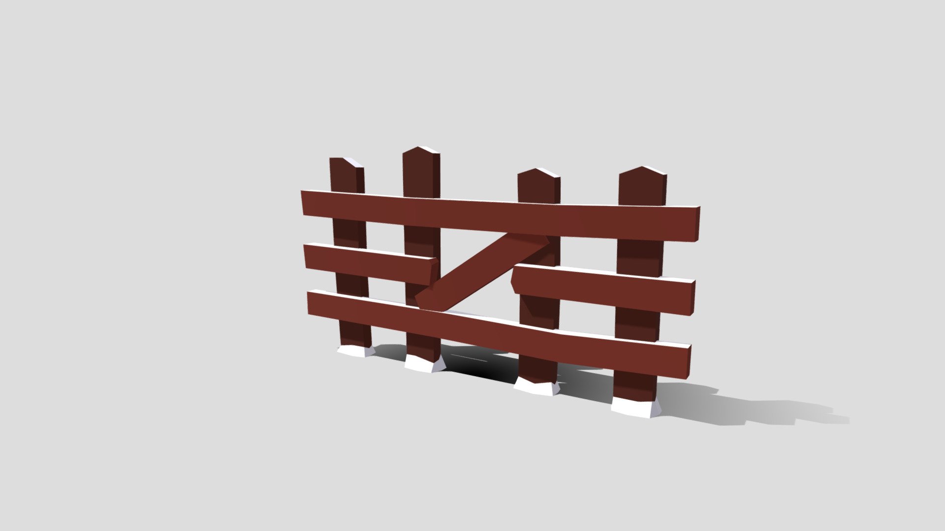 Low poly wood fence with snow - Download Free 3D model by assetfactory ...