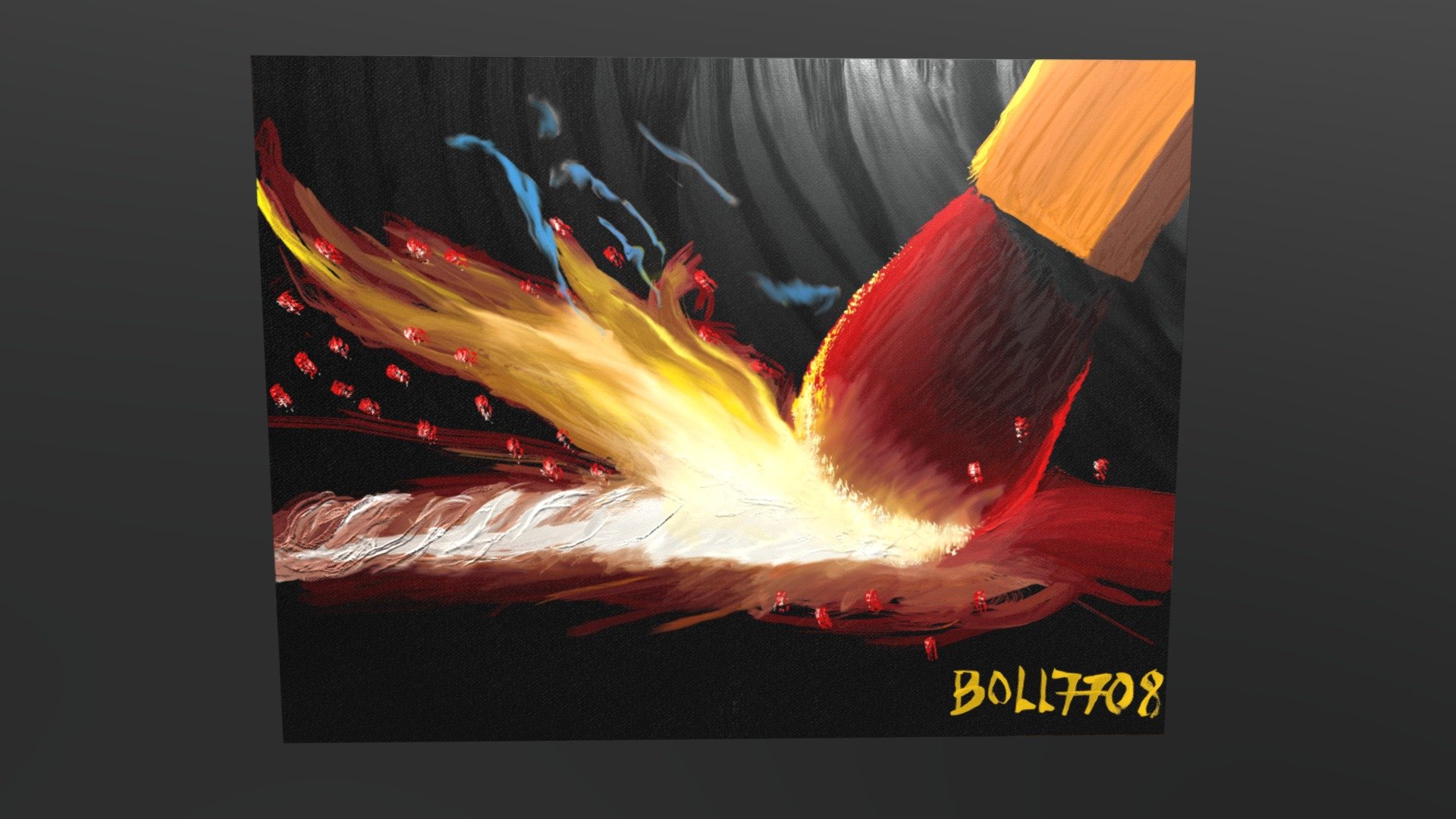 2021-09-26 "Match" painted in Vermillion - 3D model by BOLL [ae130ff ...