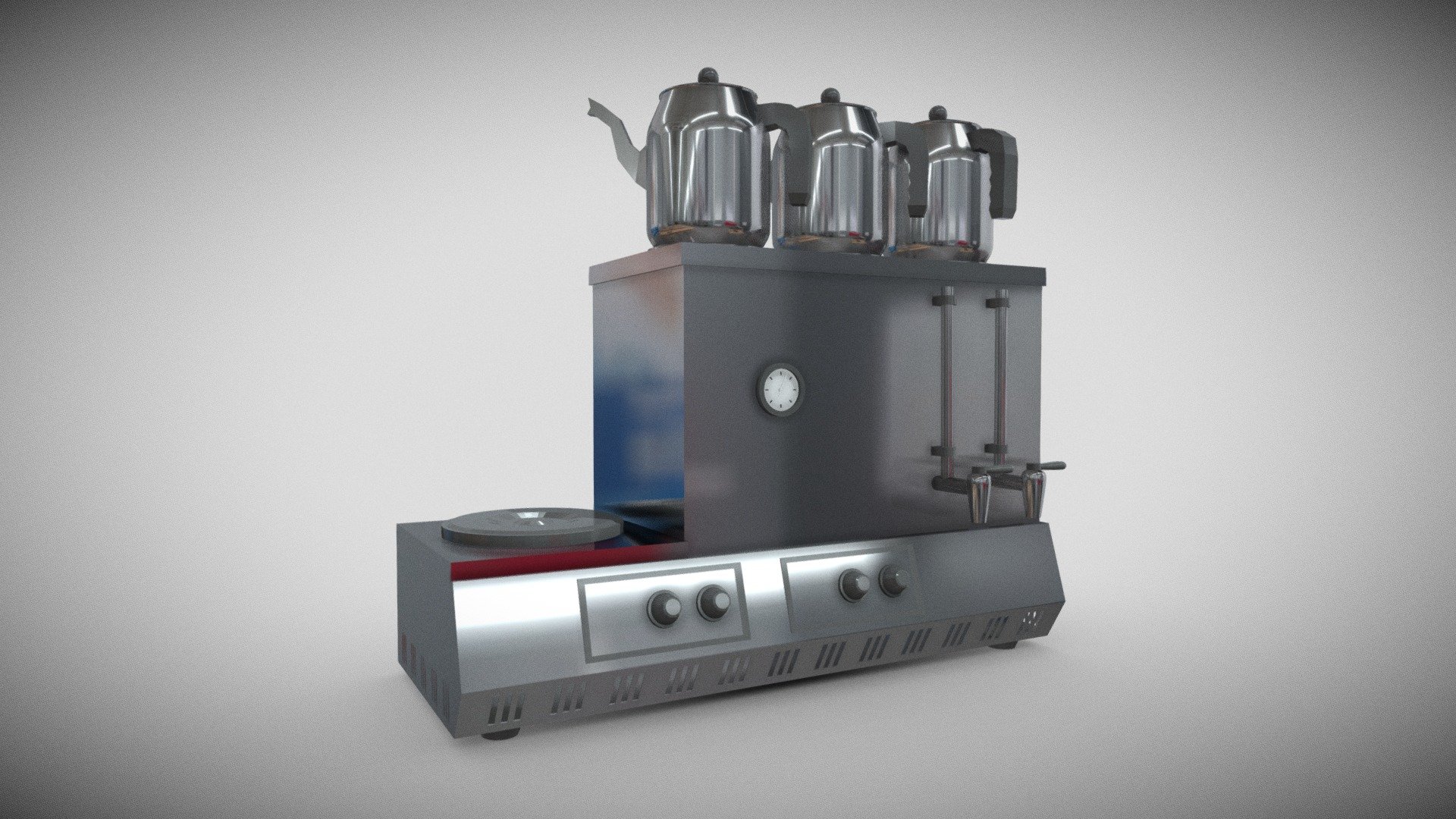 turkish tea stove 3D - 3D model by nvere [ae17647] - Sketchfab