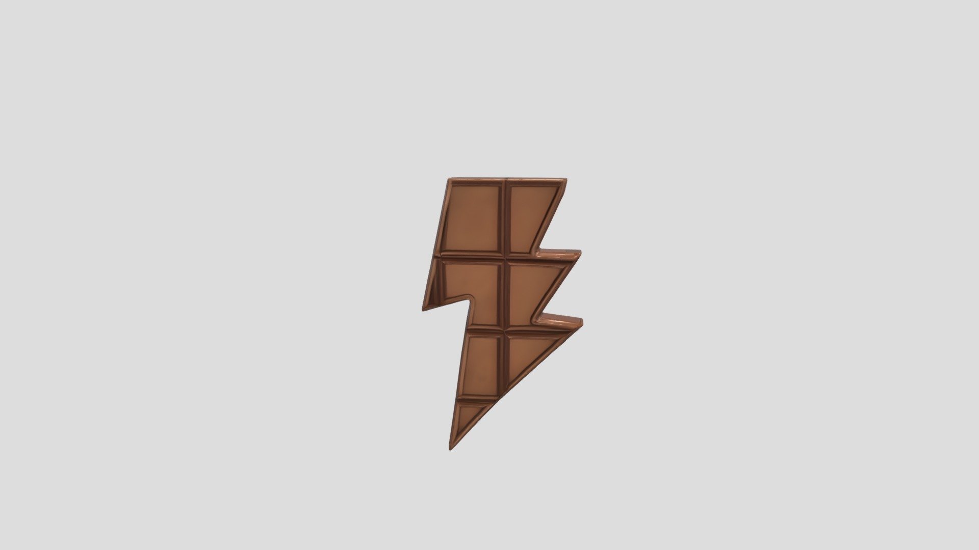 Lightning bolt-shaped chocolate bar - 3D model by yg3616527 [ae1a3b1 ...