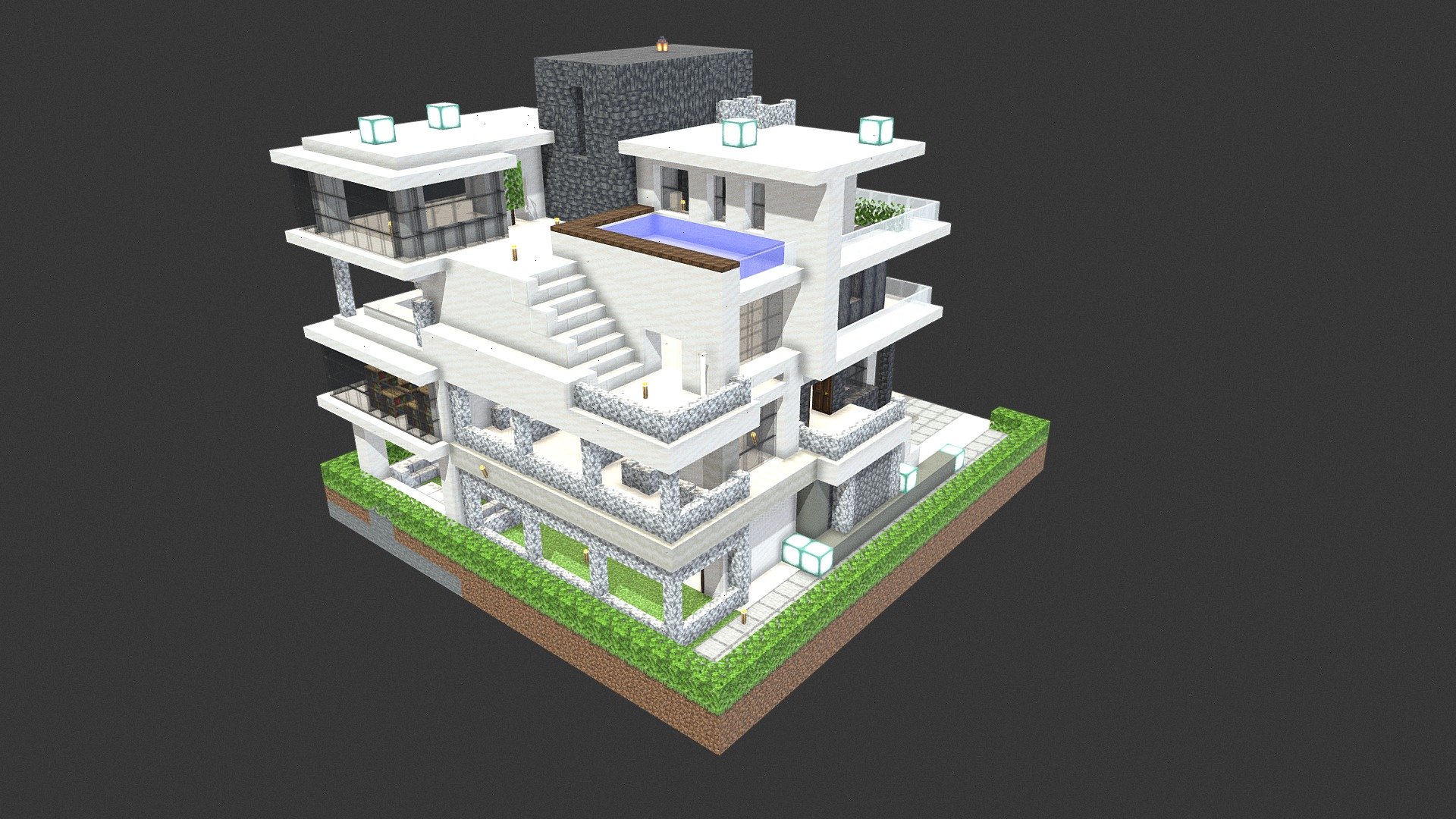 Minecraft XKZH.FUN Architect's work 0006 - 3D model by Esfinges ...