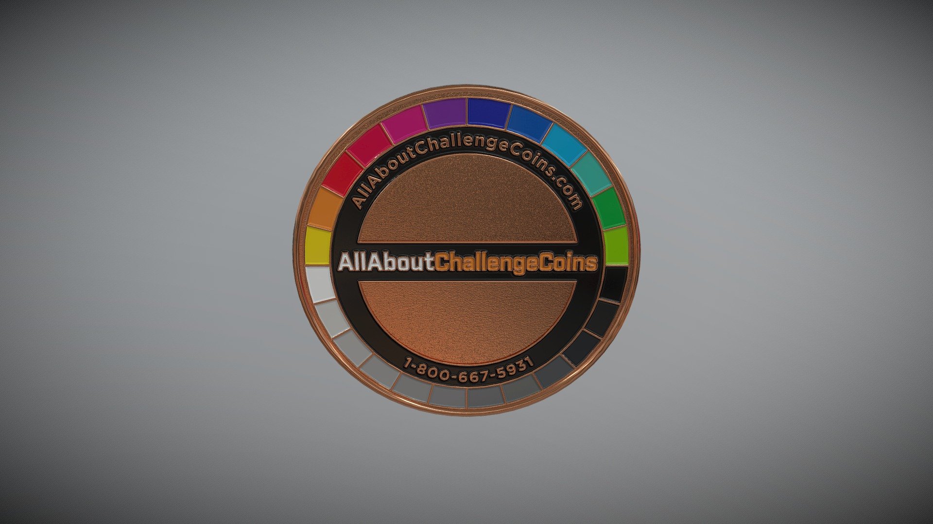 High Polished Copper Challenge Coin - 3D model by All About Network ...