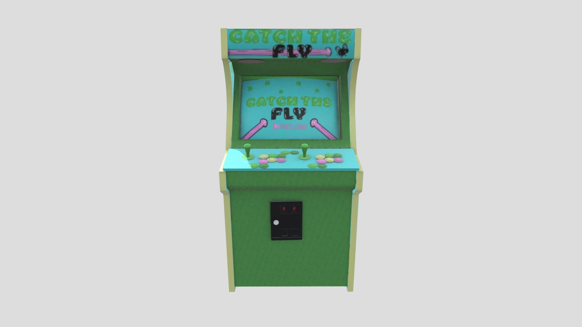 Arcade Cabinet Colored - 3D model by mariaverg [ae21ebc] - Sketchfab