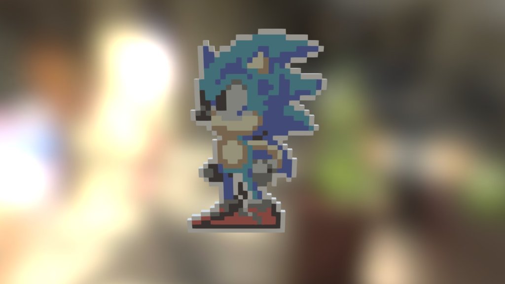 Pixel Art (Sonic) - Download Free 3D model by Alex_F [ae23004] - Sketchfab